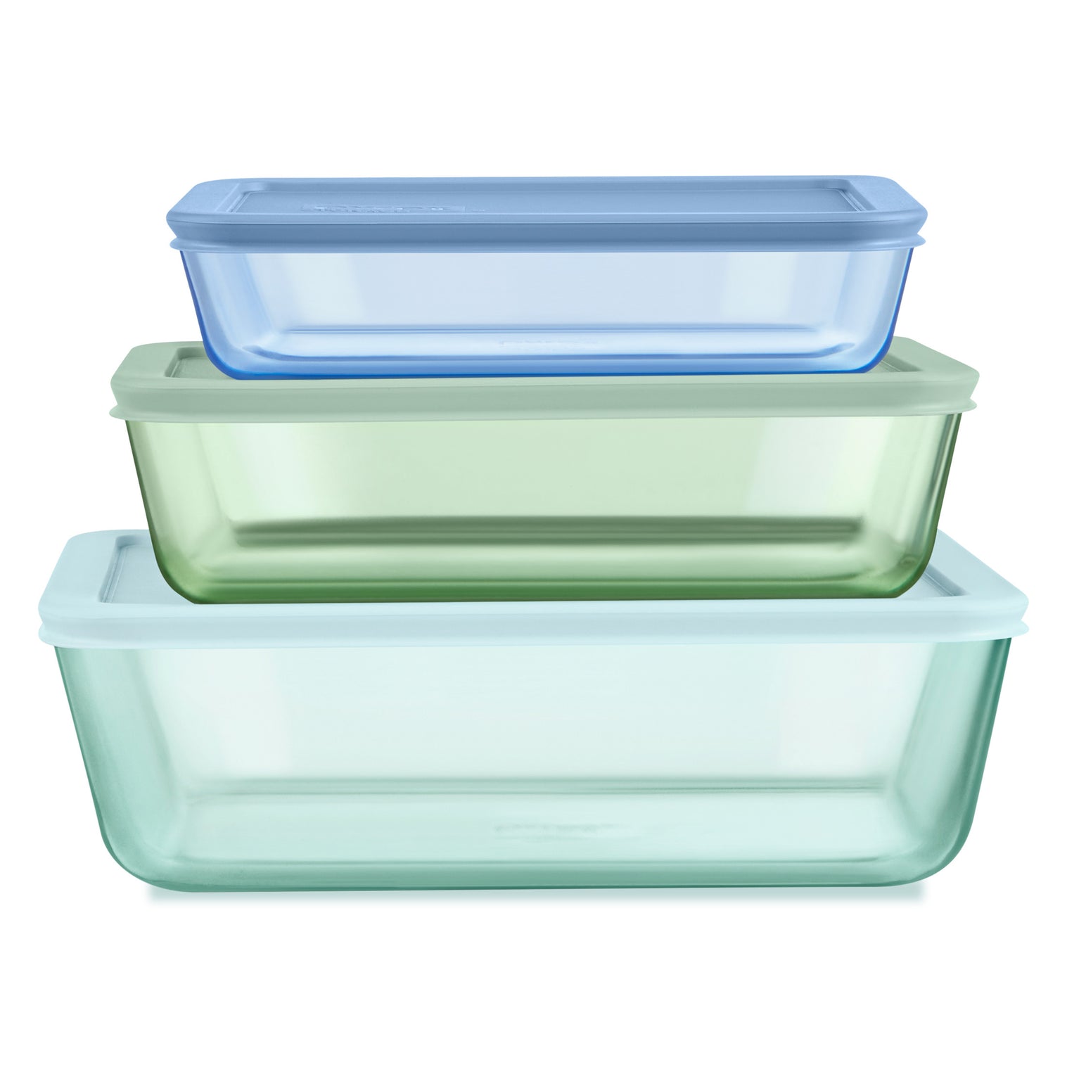 Pyrex® Simply Store® Tinted Glass Rectangle Storage Containers, 6-pc S