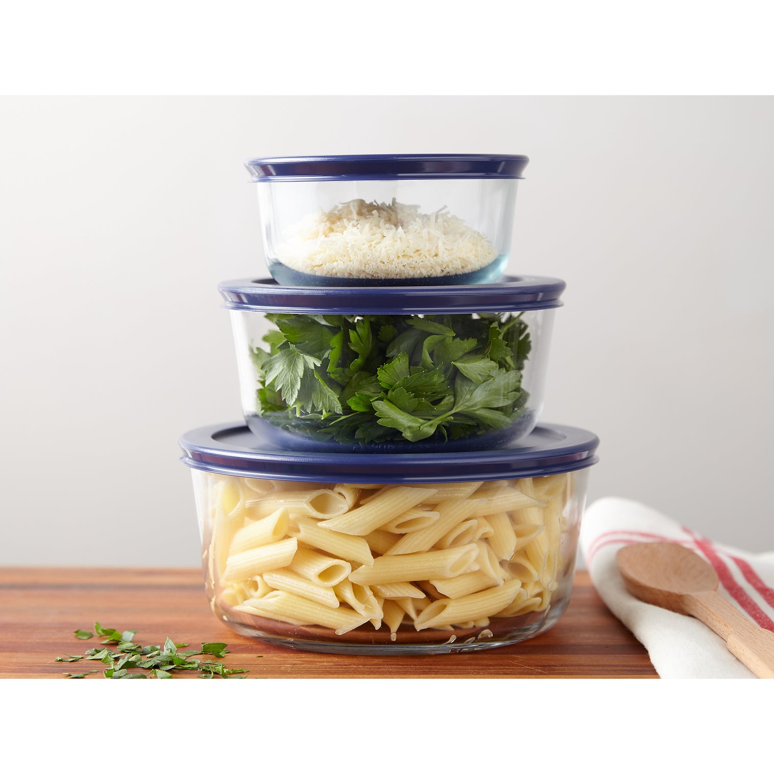 Pyrex® Simply Store® 6-piece Round Glass Food Storage Container Set wi