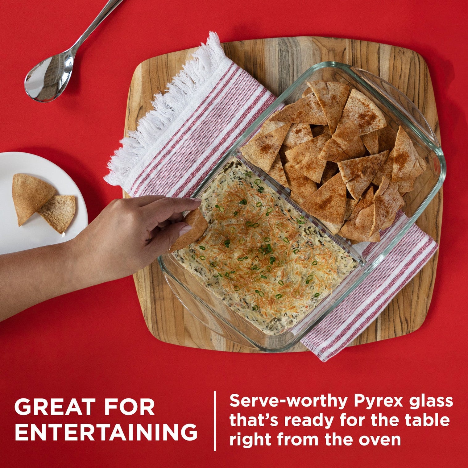 Pyrex® 8” x 12” Divided Glass Baking Dish