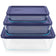 Pyrex® Simply Store® 6-piece Rectangular Glass Storage Set with Blue L