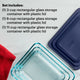 Pyrex® Simply Store® 6-piece Rectangular Glass Storage Set with Blue L