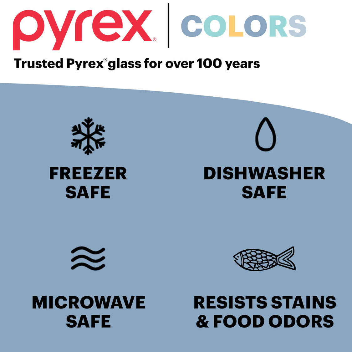 Pyrex® Simply Store® Tinted 11-cup Rectangle Storage with Green Plasti