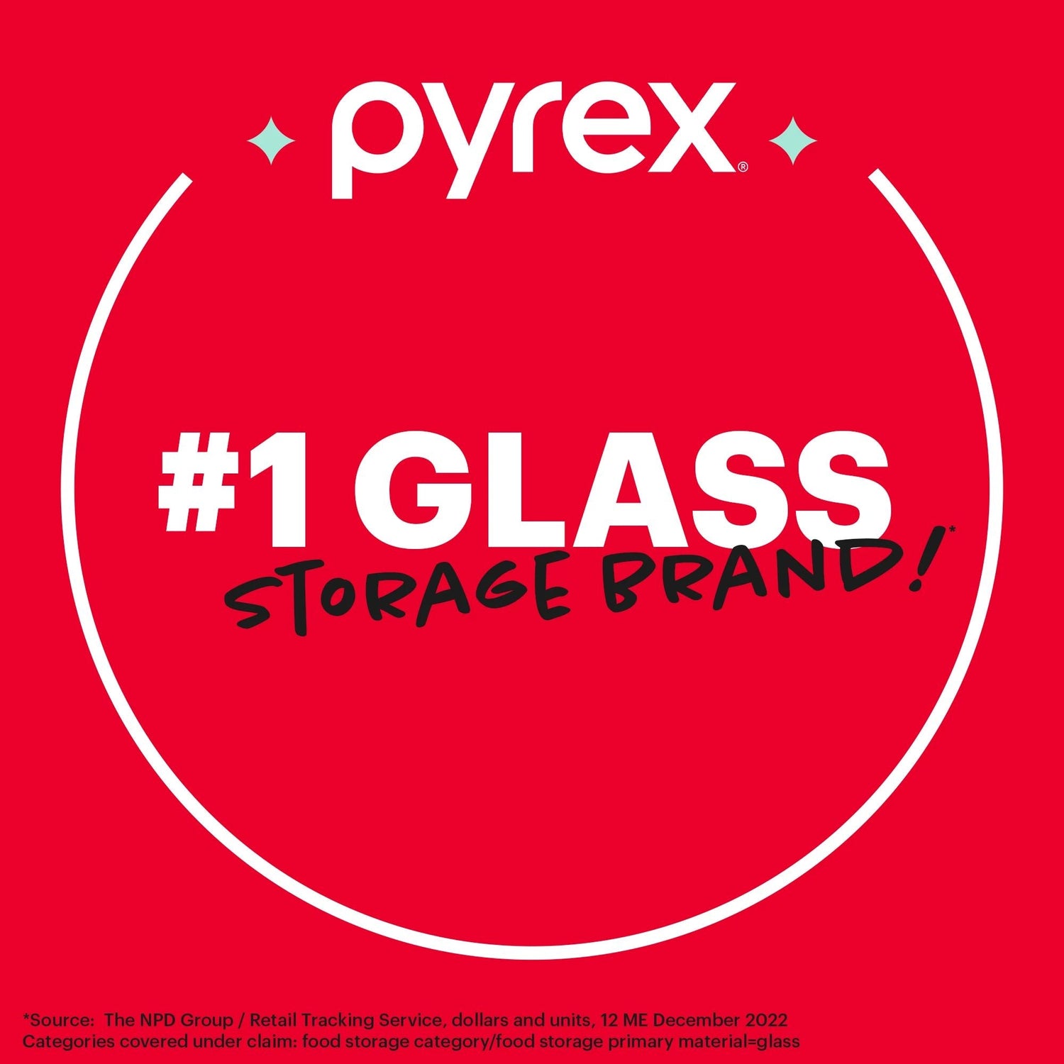 Pyrex® Simply Store® 2-cup Glass Food Storage Container with Red Lid